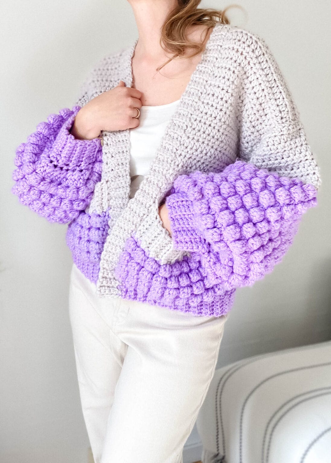 New Free Bobble Stitch Cardigan Pattern
