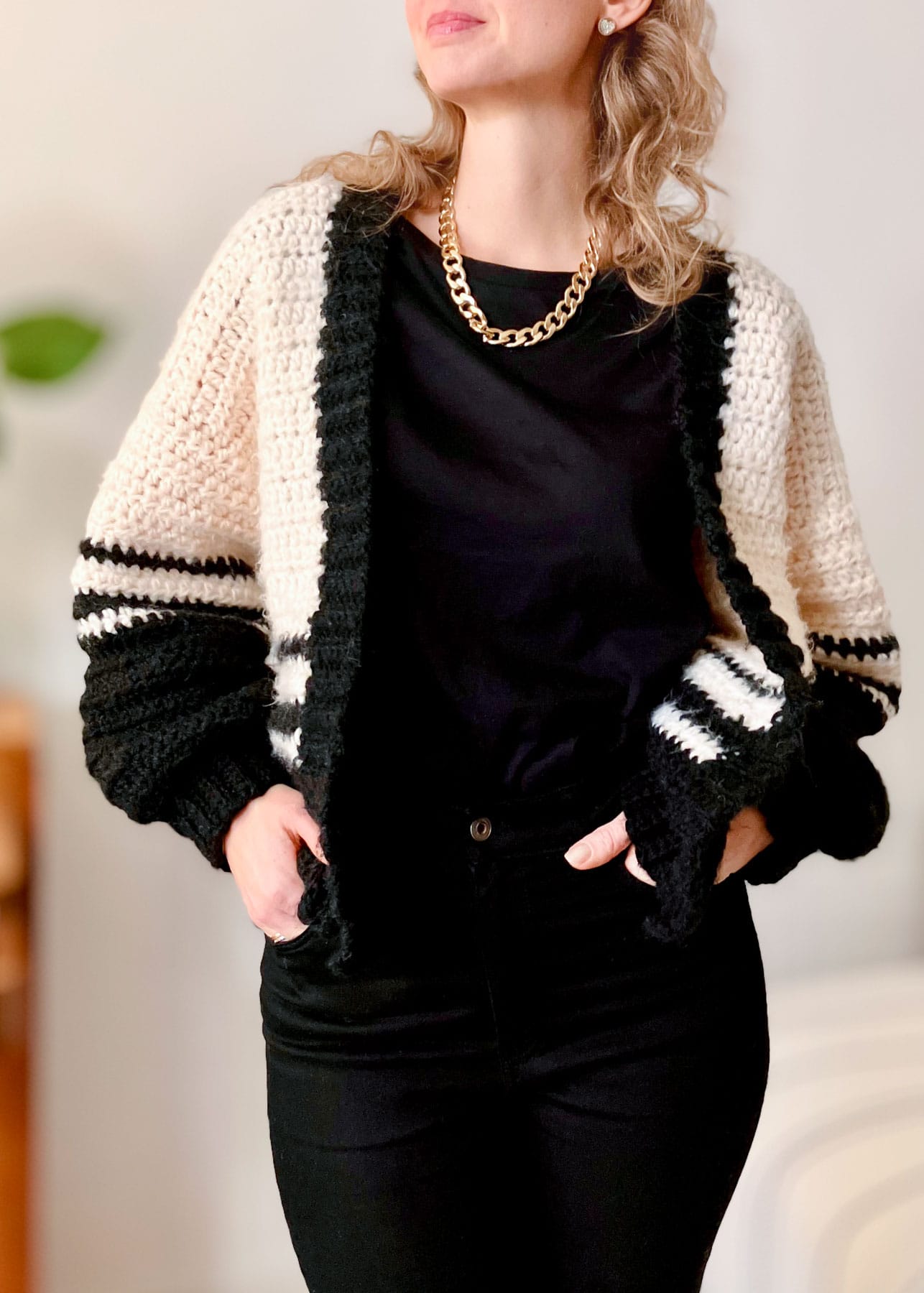The PERFECT Color Block Crochet Cardigan - FREE Pattern