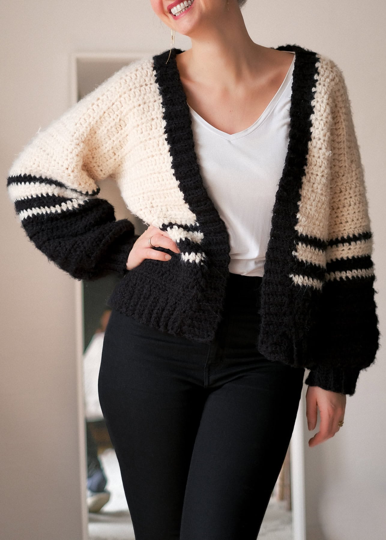 The PERFECT Color Block Crochet Cardigan - FREE Pattern
